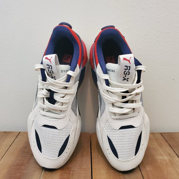 Puma | Shoes | Puma Mens Rsx Hard Drive White Peacoat Red | Poshmark